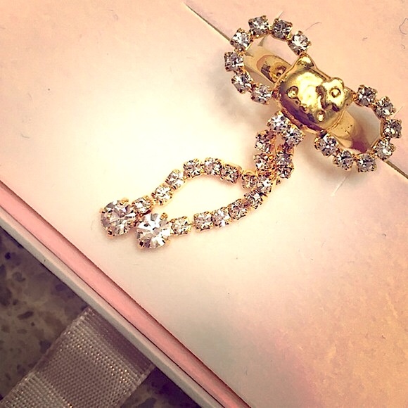 Sanrio | Accessories | Sanrio Japan Exclusive Hello Kitty Gold Bow Ring ...